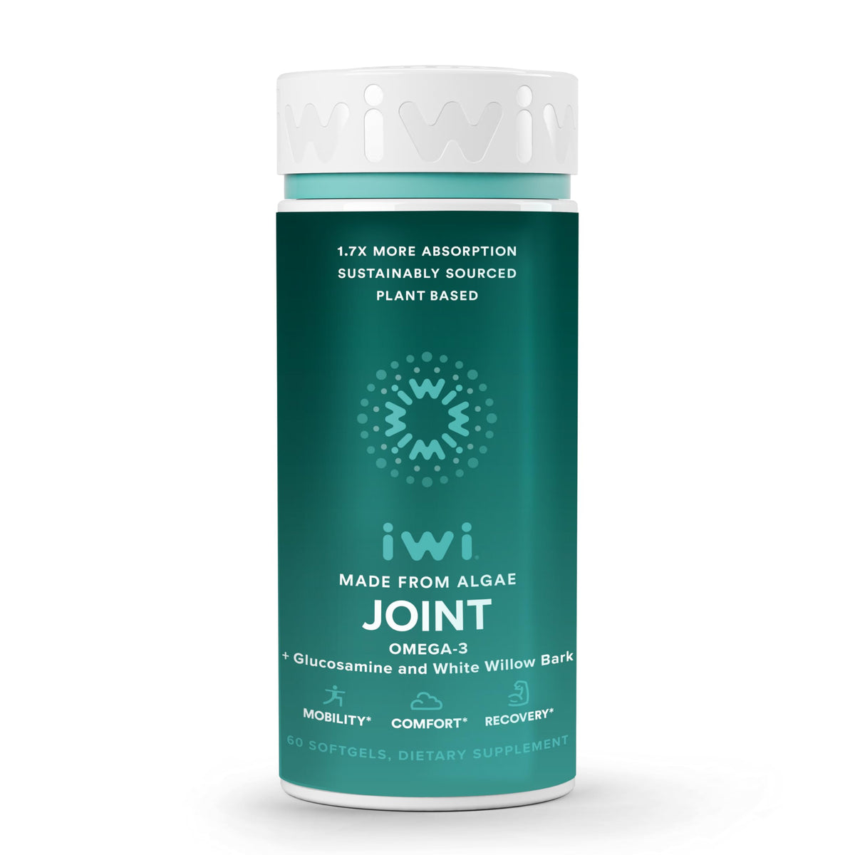 Iwi Joint Omega-3, 60 Softgels (30 Servings), Plant-Based Algae Omega ...