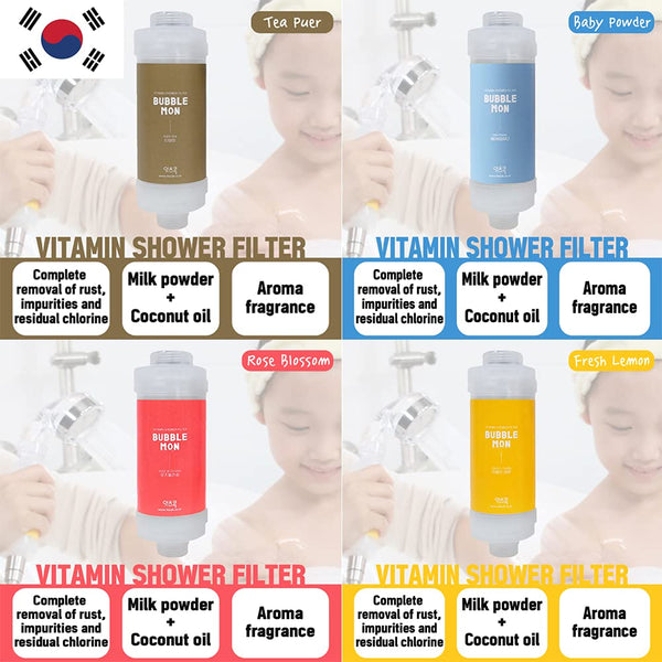 BUBBLEMON Vitamin Shower Filter (Lovely Lemon) Vitamin C Shower Filter ...