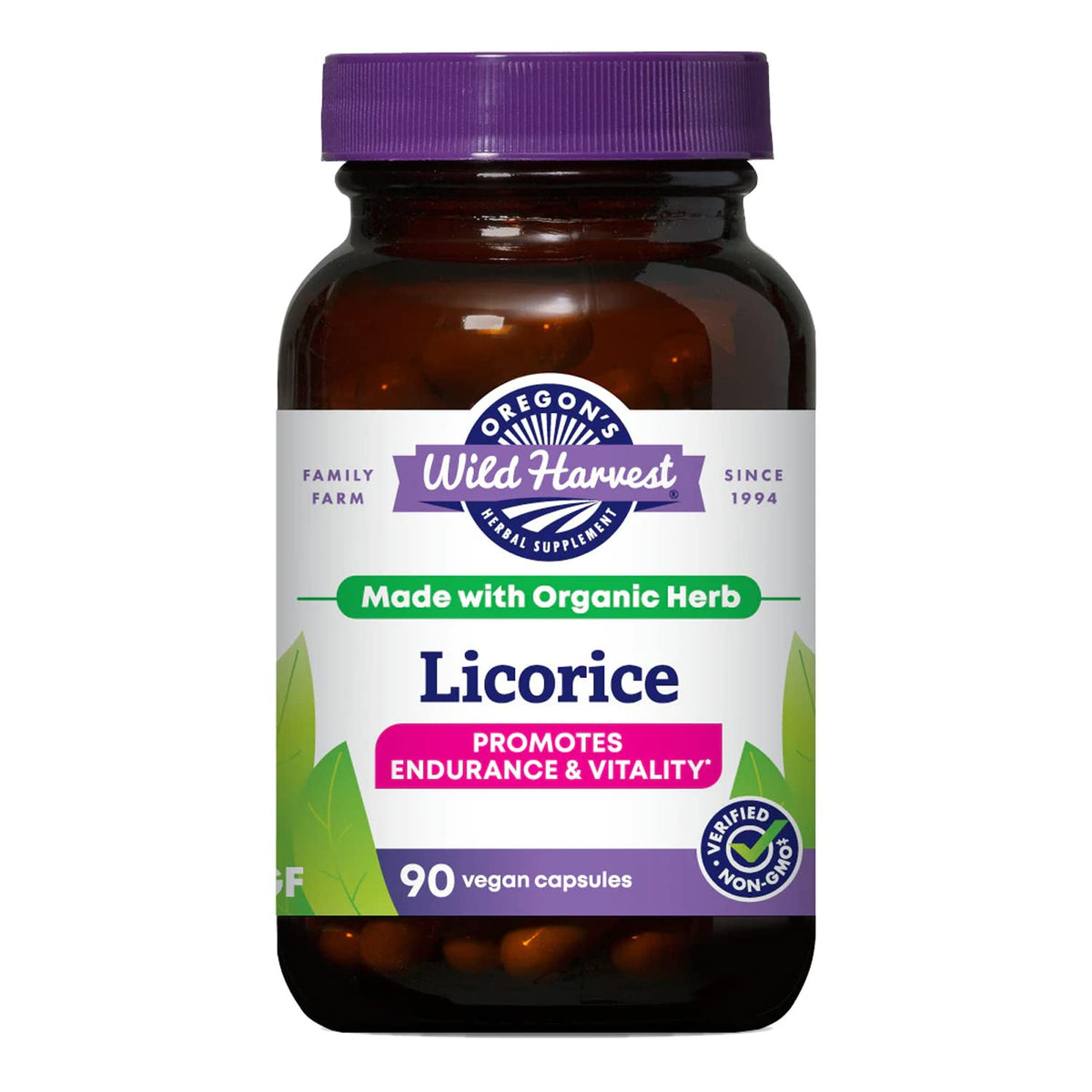 Oregon's Wild Harvest Organic Licorice Root Capsules, 90 Count