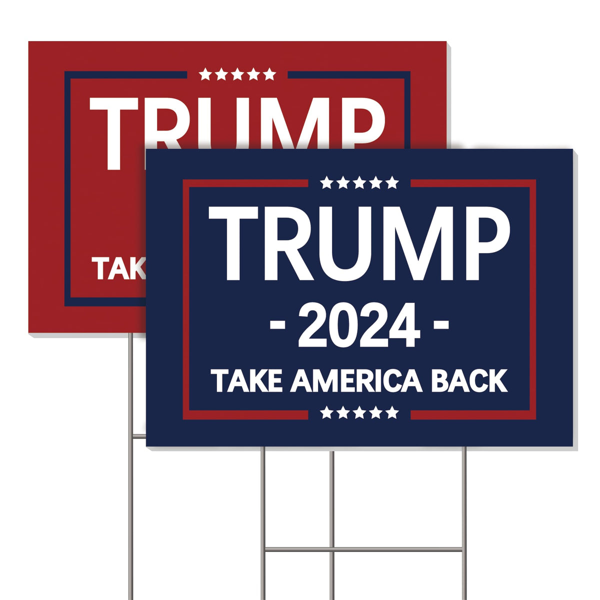 Trump 2024 Yard Sign - Double Sided Trump Yard Signs with Metal H Stak