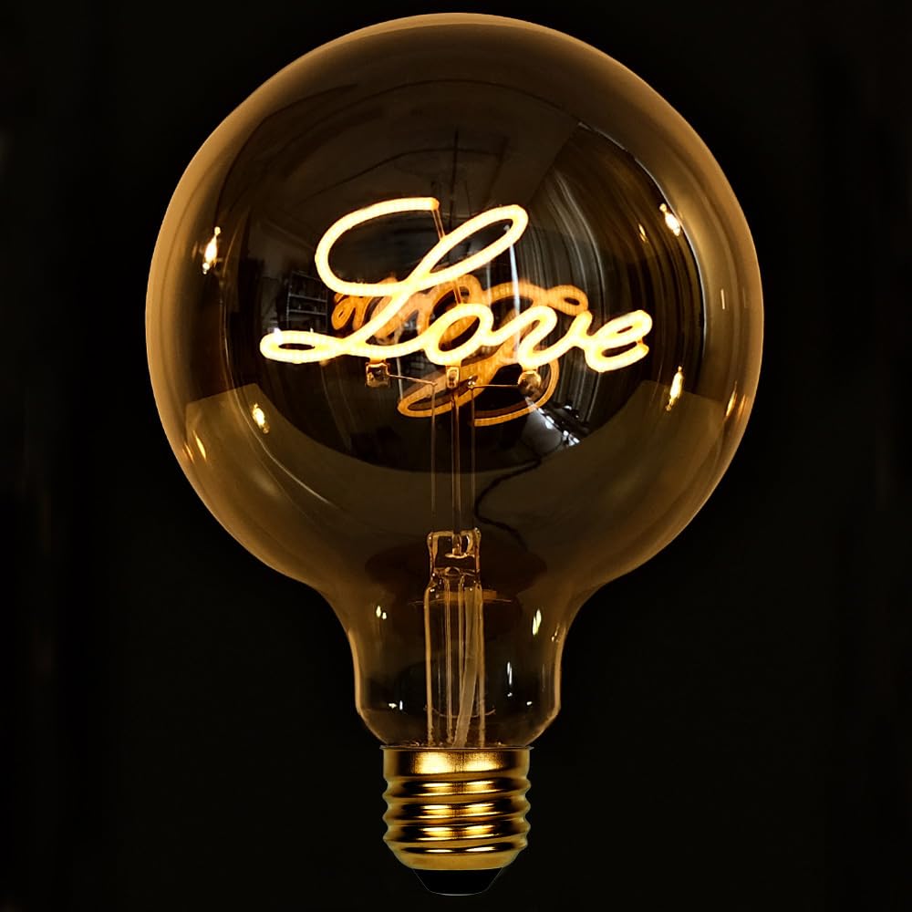 TIANFAN Giant Edison Bulb Alphabet Led Filament Lamp Bulb 4W Dimmable