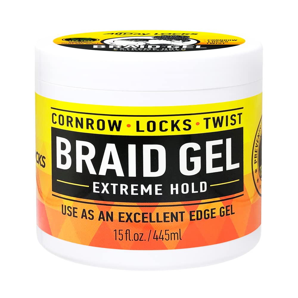 AllDay Locks Braid Gel | Extreme Hold, Smooths & Tames Frizz | No Flak