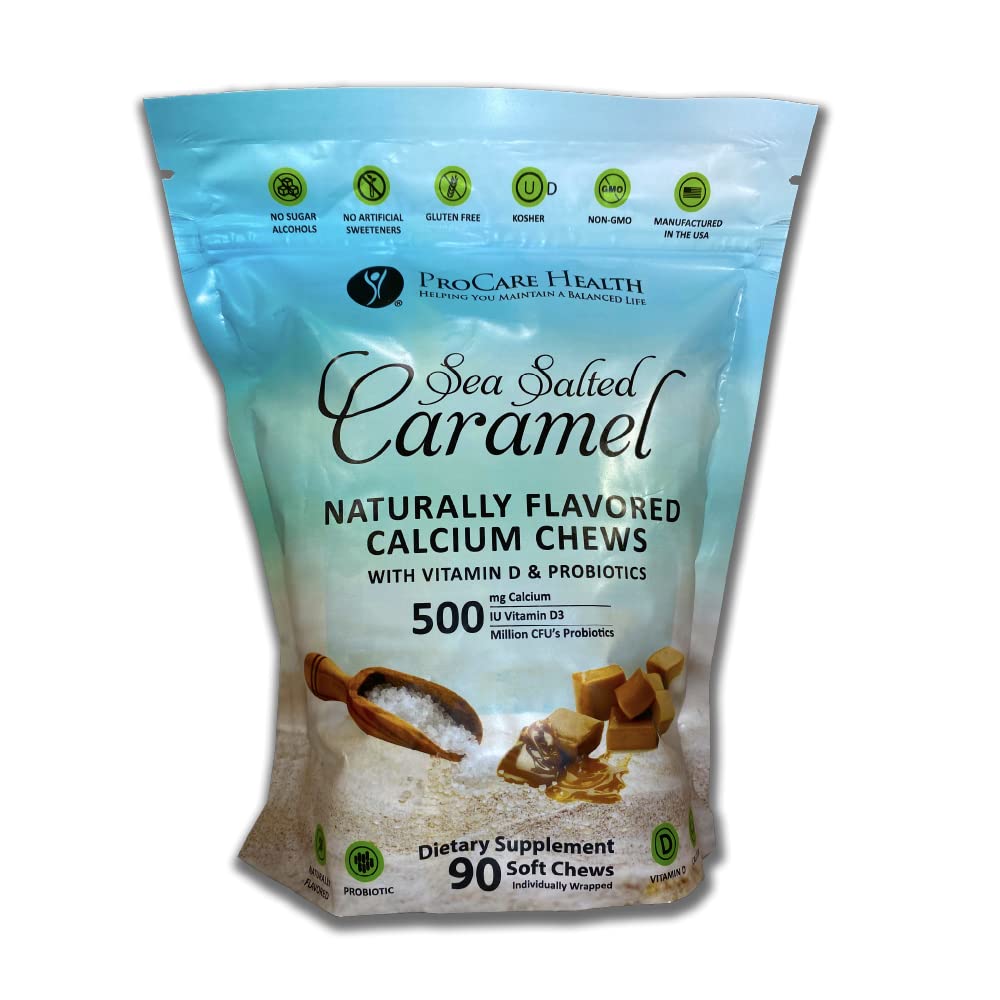 ProCare Health | TruCal Calcium Soft Chew | Sea Salted Caramel | 500mg
