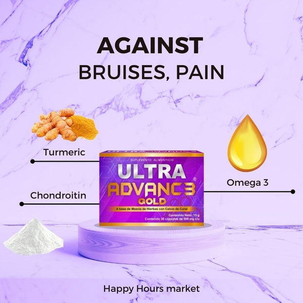 Ultra Advance 3 Gold: Ultimate Joint Support with Omega-3, Turmeric, G ...