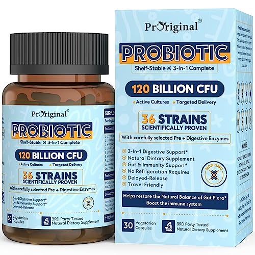 Probiotics for Women & Men 120 Billion CFU with 36 Probiotic Strains f