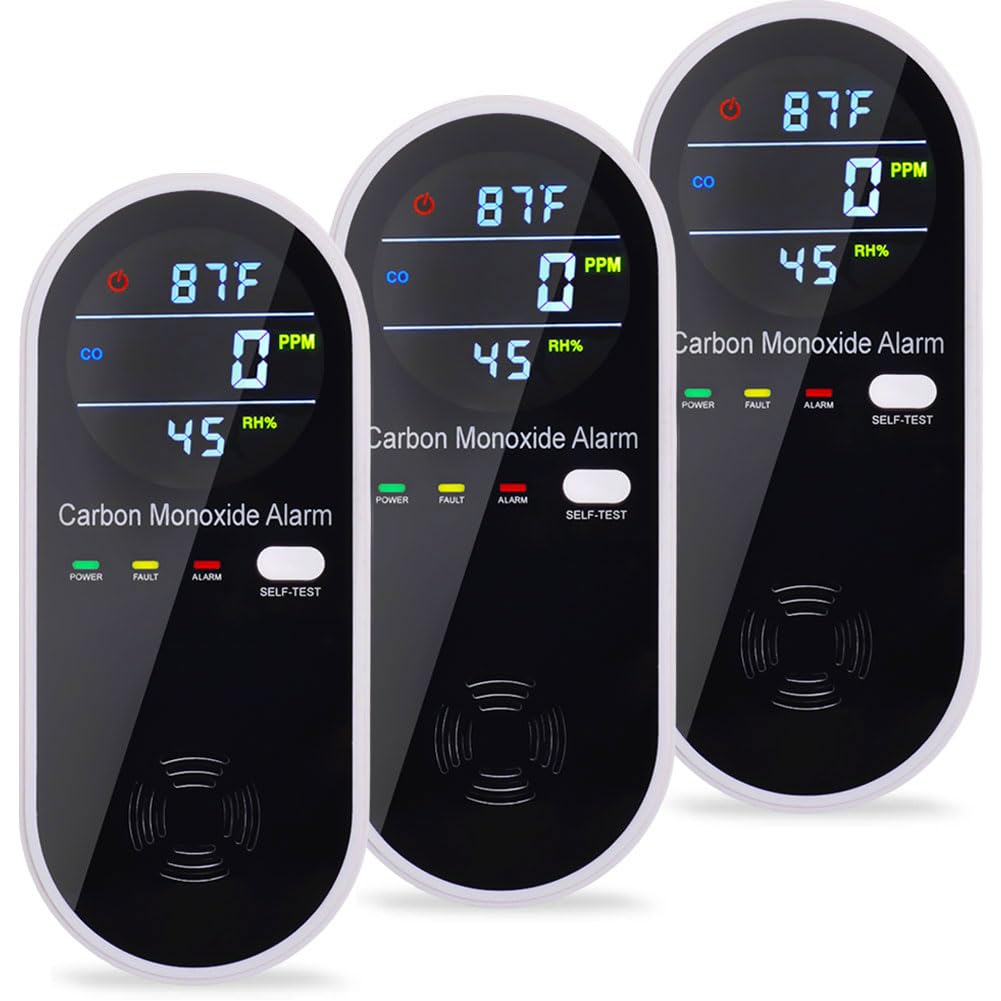 WESHLGD Carbon Monoxide Detectors, Plug in Type CO Alarm Monitor with