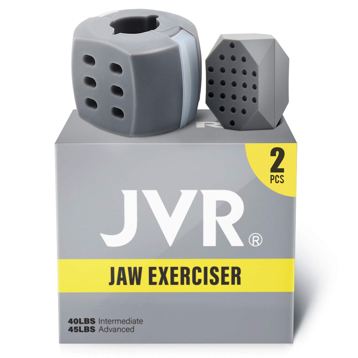 Jaw Exerciser, 2 PCS JVR Chew Jawline Exerciser, Double Chin Eliminato