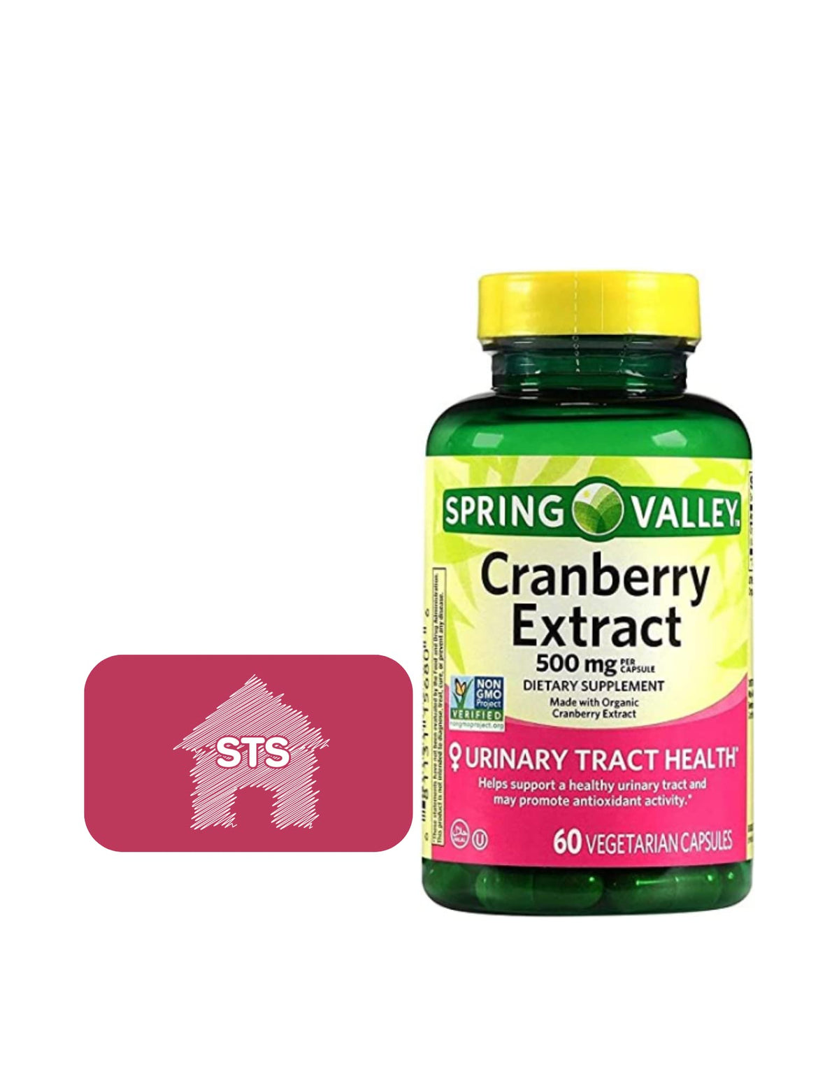 Spring Valley Cranberry Extract 500 mg - 60 Vegetarian Capsules + STS ...