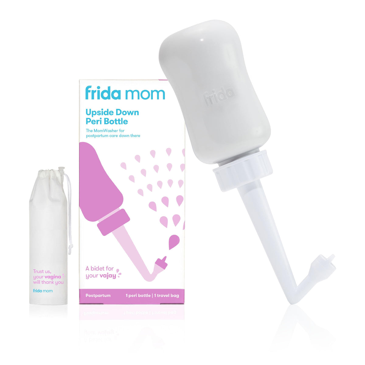 Frida Mom Upside Down Peri Bottle for Postpartum Care, Portable Bidet