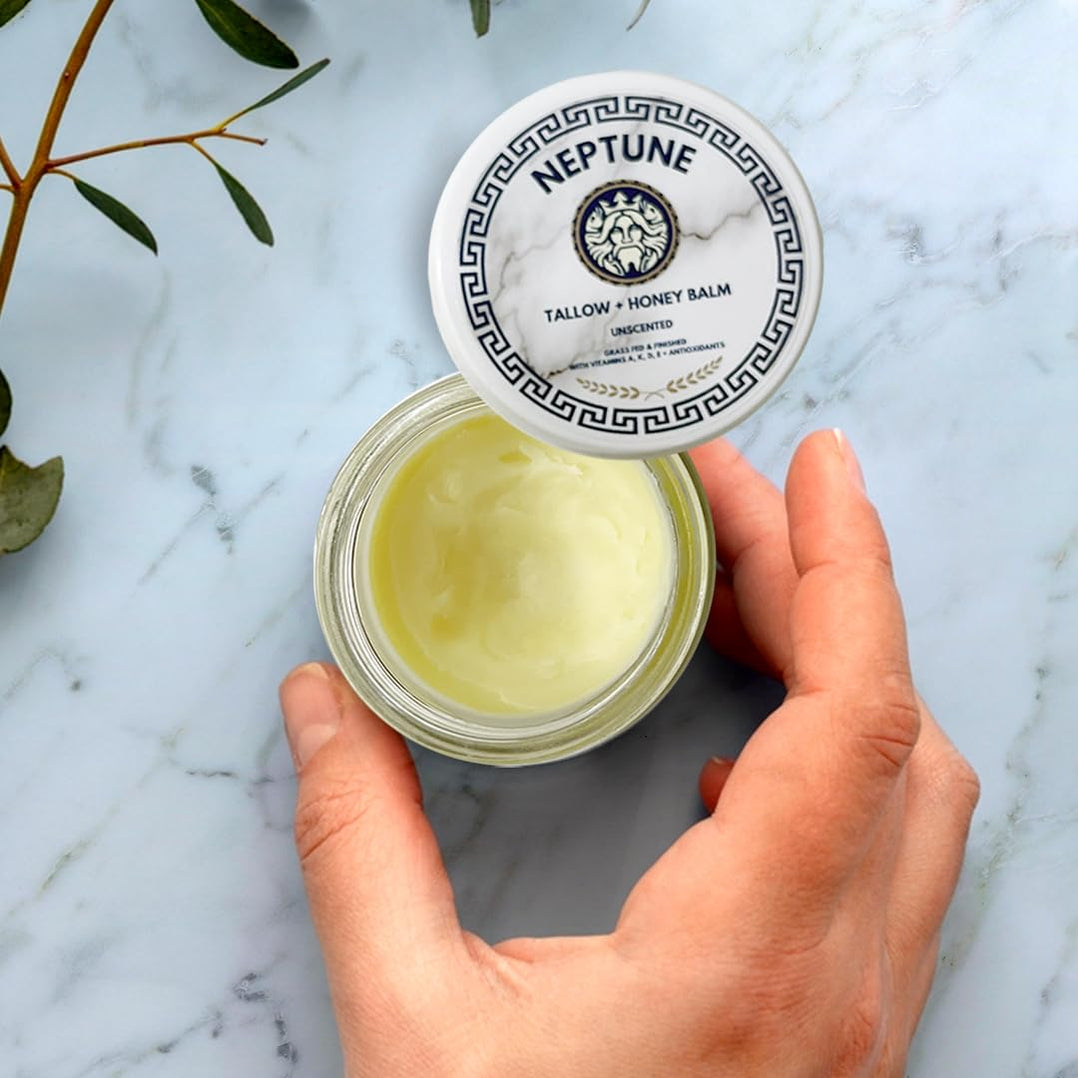 Neptune's Tallow and Honey Balm (2 oz) - Grass Fed Beef Tallow & Honey ...