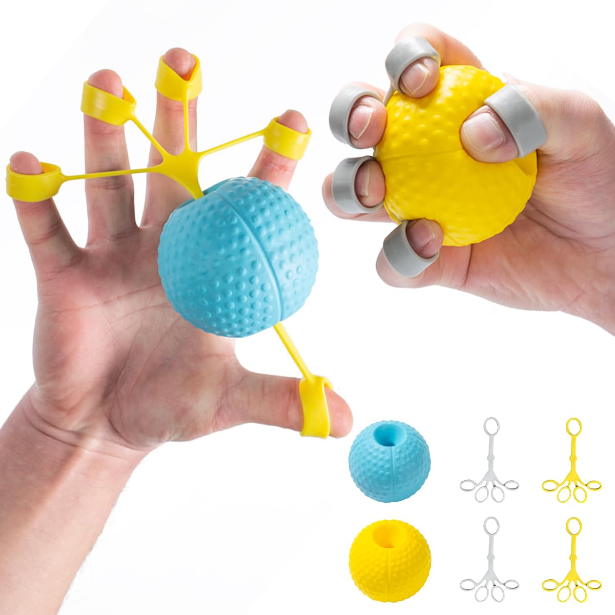 JFGLORIX Hand Exercise Balls Finger Strengthener Therapy Hand Balls Fi ...