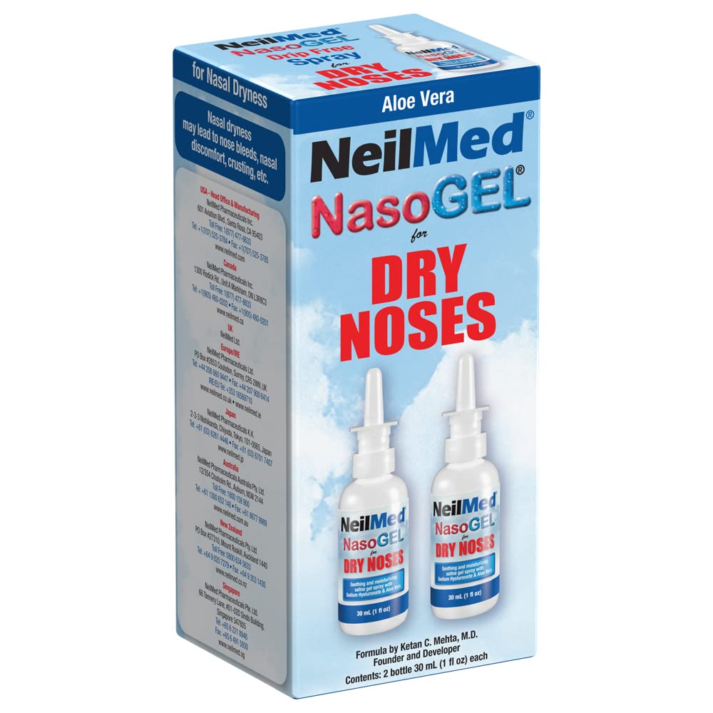 NeilMed Nasogel Gel Spray 1 Fl Oz (Pack of 2) and NasaMist Saline Spra
