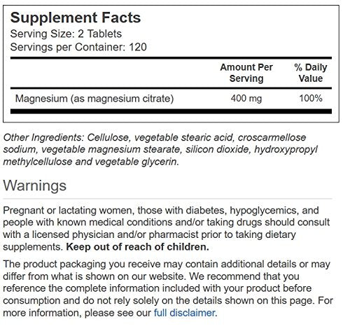 Vitacost Magnesium Citrate - 400 mg - 240 Tablets – kate-minimalist