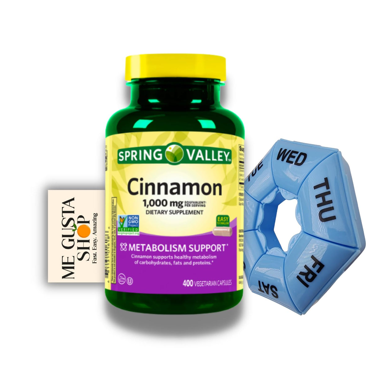 Spring Valley Cinnamon 1000 mg Dietary Supplement, 400 Count Capsules.