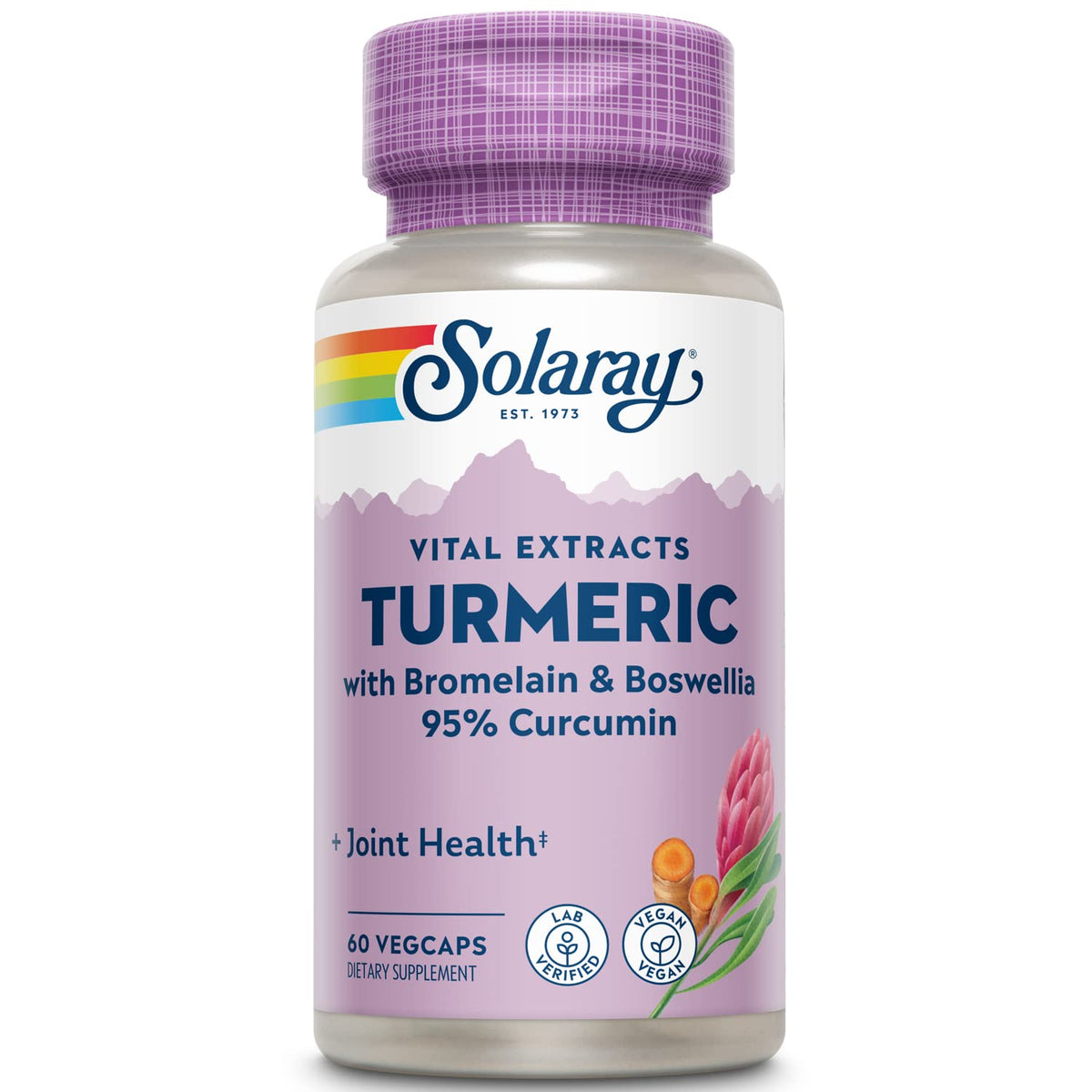 SOLARAY - Guaranteed Potency Turmeric Root Extract, 200 mg | 60 Capsul