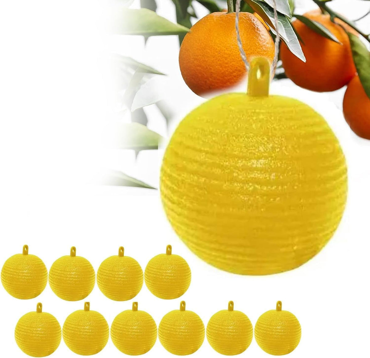 Bylesary Fruit Fly Traps for Outdoor Orchard, Ball Shape Hanging Fruit