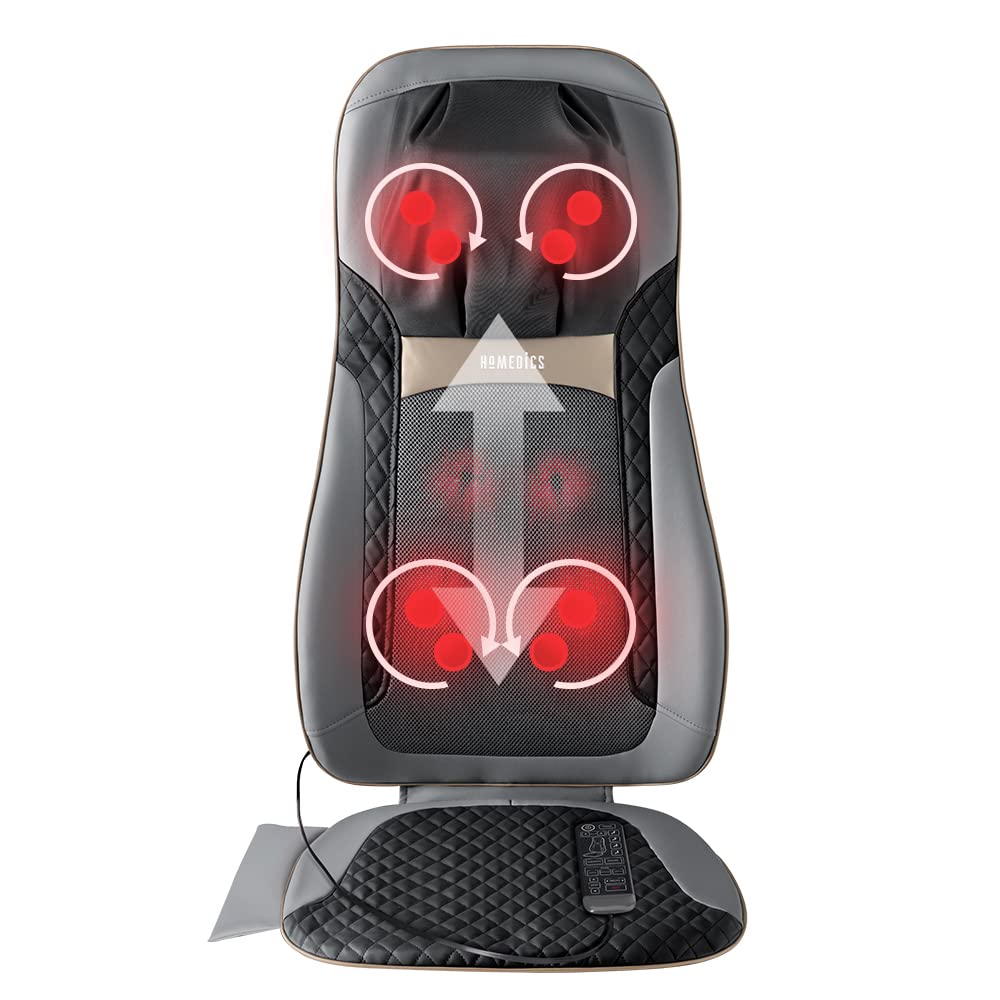 Homedics Back Massager with Heat, Shiatsu Elite II Heated Neck and Bac