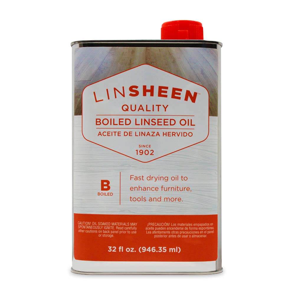 LinSheen Boiled Linseed Oil – Fast Drying Flaxseed Wood Treatment to R