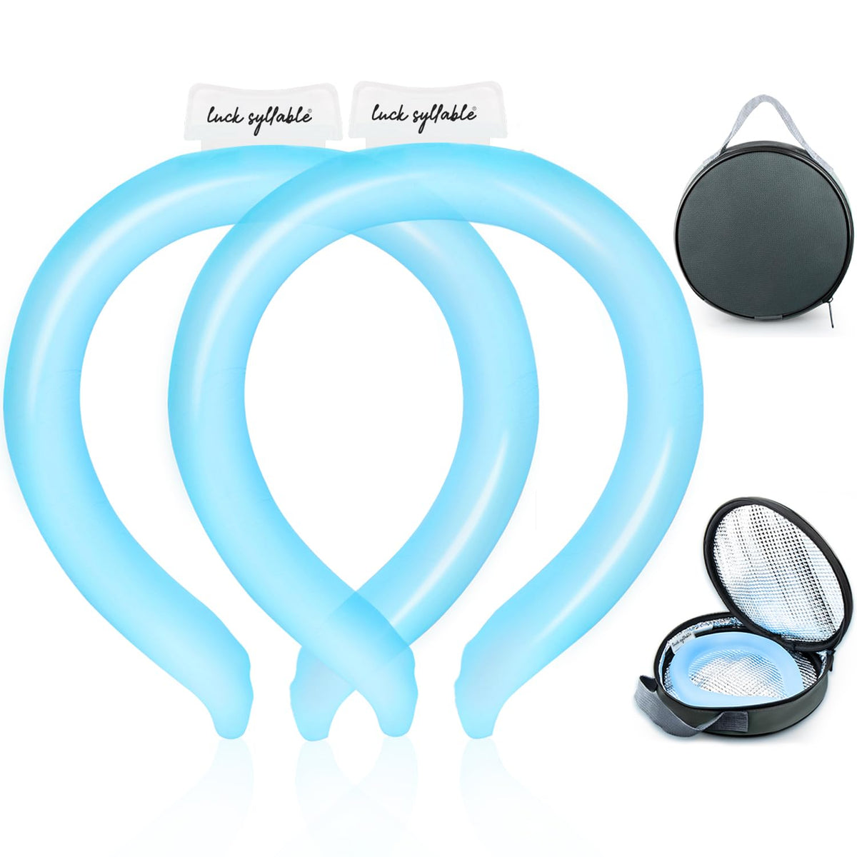 Neck Cooling Tube with Cold Insulated Bag, Reusable Wearable Neck Cool