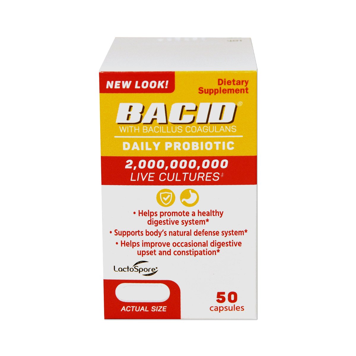 BACID Daily Probiotic, Dietary Supplement for Digestive Health, 2 Bill