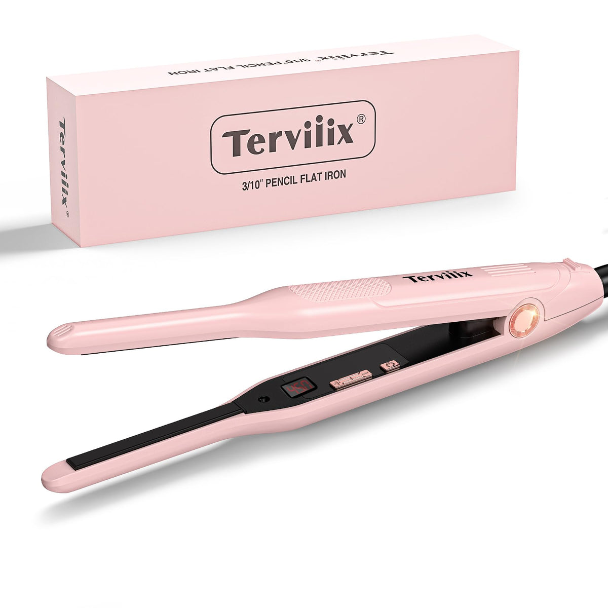Terviiix 3/10" Small Flat Iron, Pencil Flat Iron for Short Hair, Pixie