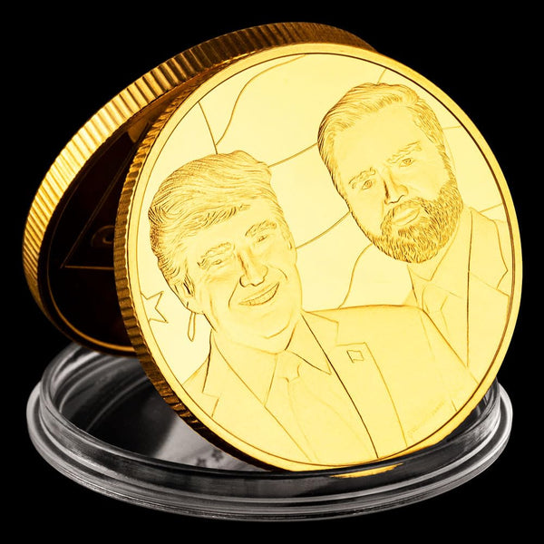 President Donald Trump Vice President JD Vance Collectible Coin Commem ...