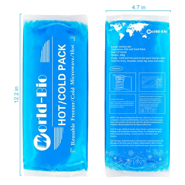 Soft Gel Ice Pack for Injuries Reusable 2 Pack, Flexible Hot Cold Pack ...