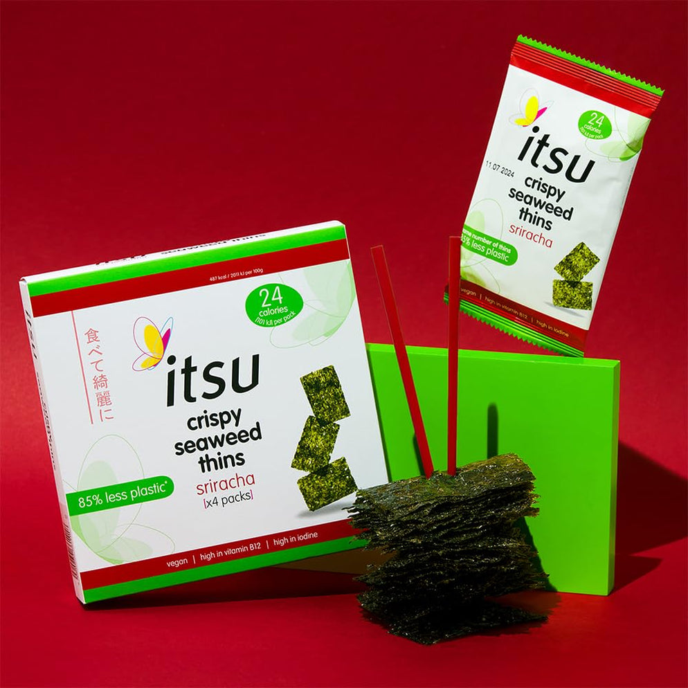 itsu Siracha Flavour Seaweed Thins | Crispy Seaweed Snacks | NEW Large ...