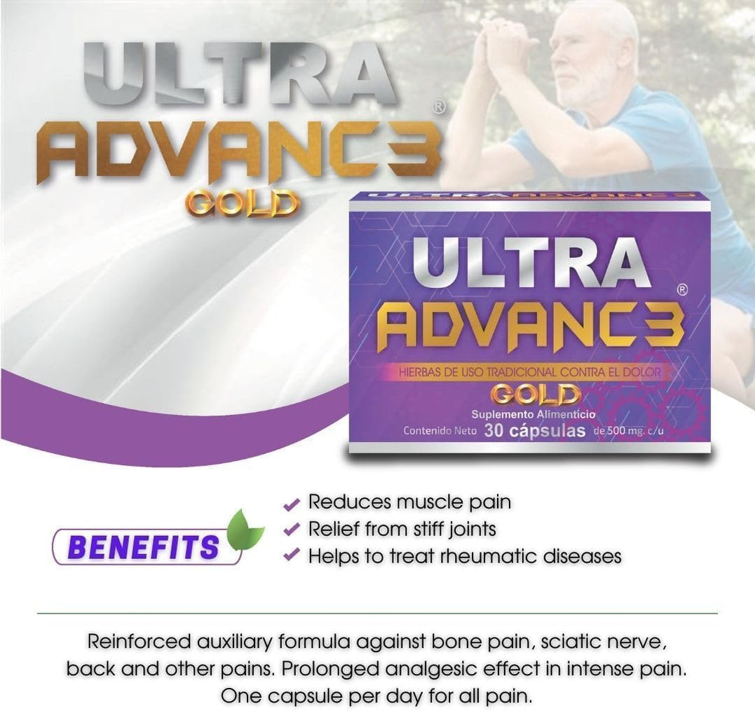 Ultra Advance 3 Gold: Ultimate Joint Support with Omega-3, Turmeric, G ...