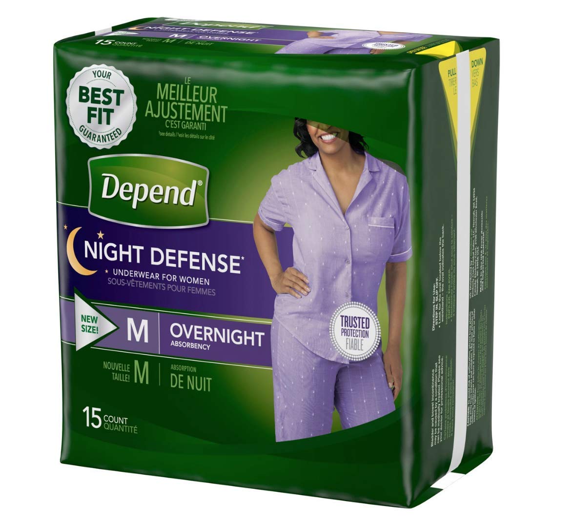 Medium Overnight Depends Women - Night Defense Incontinence Underwear,