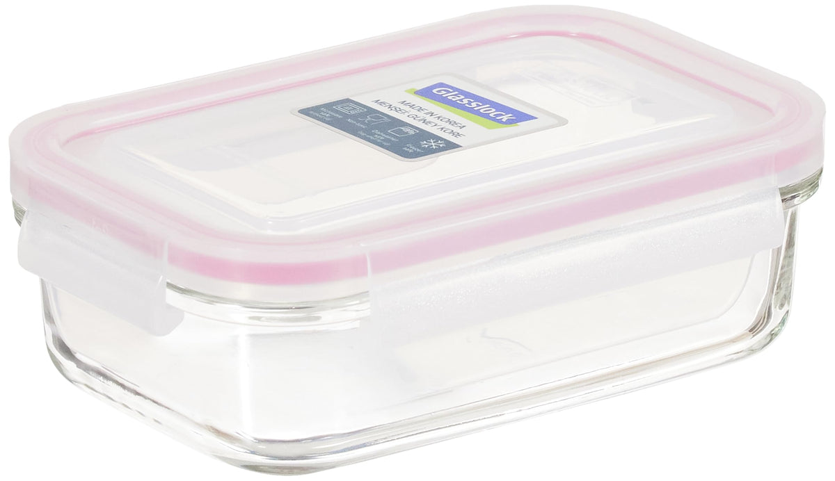 Glasslock RP519 Rectangle Oven Safe Food Glass Container, 400-ML (13-O