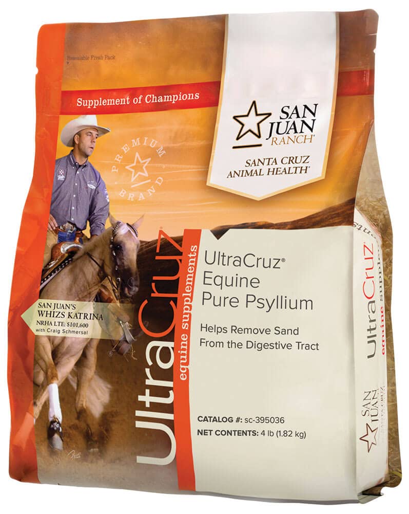UltraCruz Equine Pure Psyllium Supplement for Horses, 4 lb (18 Day Sup
