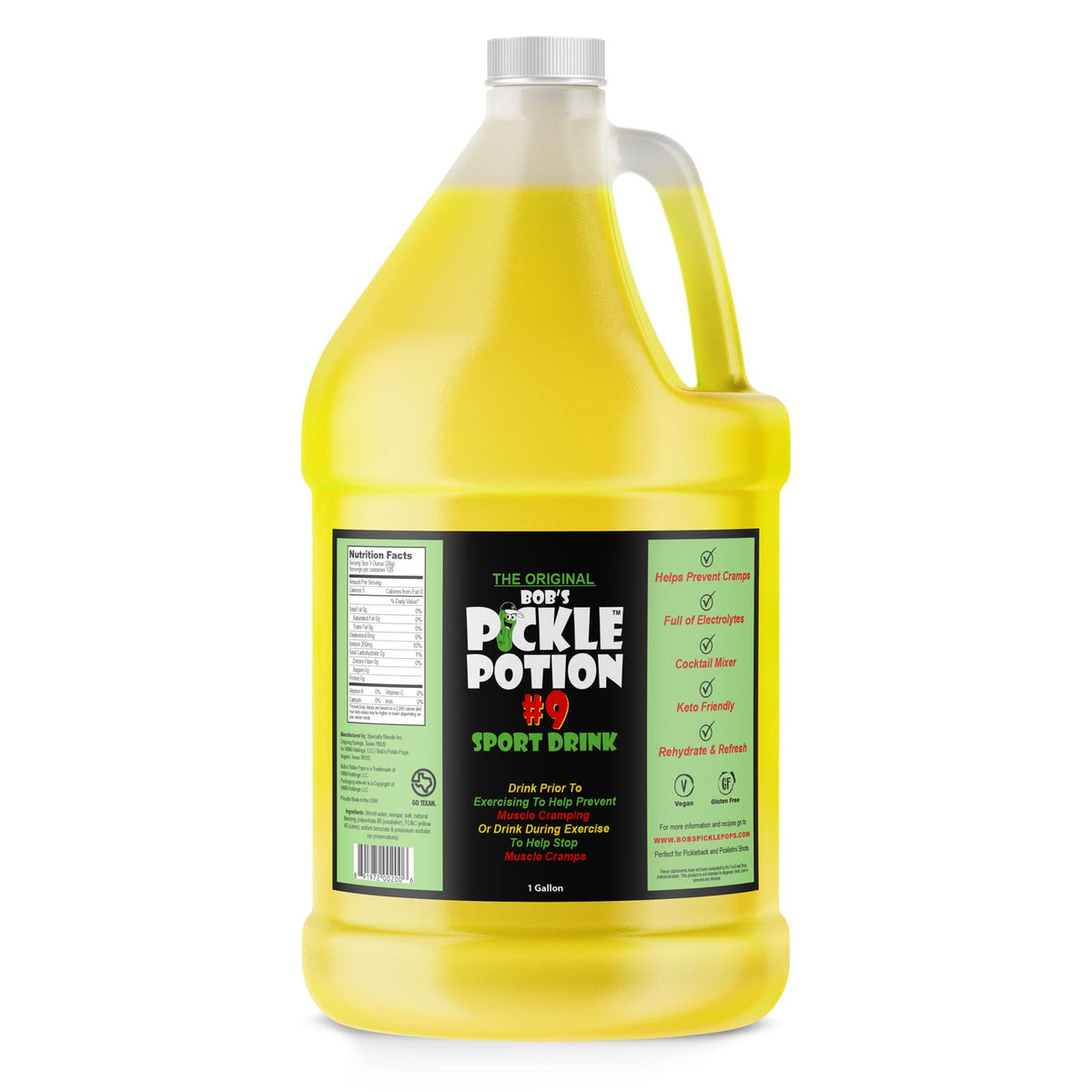 Bob's Pickle Potion #9 Dill Juice - Sports Drink - 1 Gallon (128 FL OZ