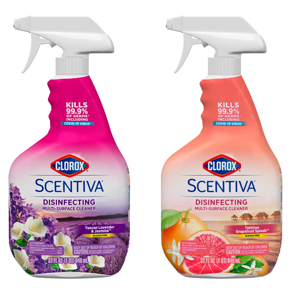 Clorox Scentiva Multi Surface Cleaner Spray, 32 OZ (Variety Pack) Tusc