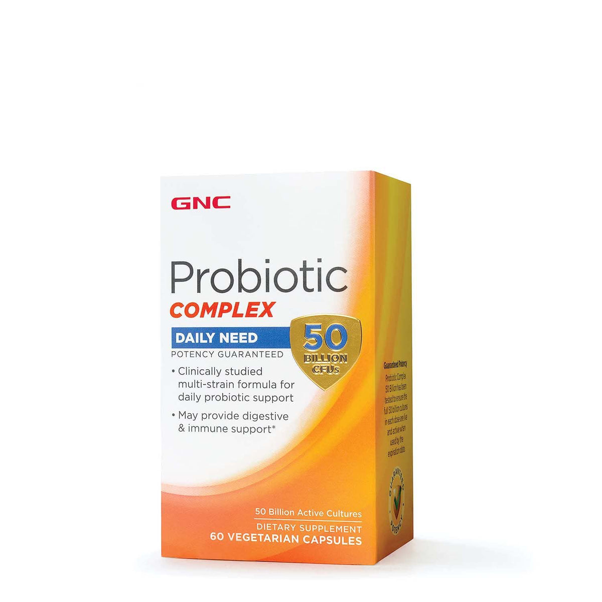 GNC Probiotic Complex Daily Need with 50 Billion CFUs, 60 Capsules, Da ...