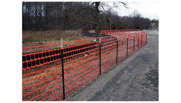 BOEN 4' x 50' Orange Temporary Fencing, Mesh Snow Fence, Plastic, Safe ...