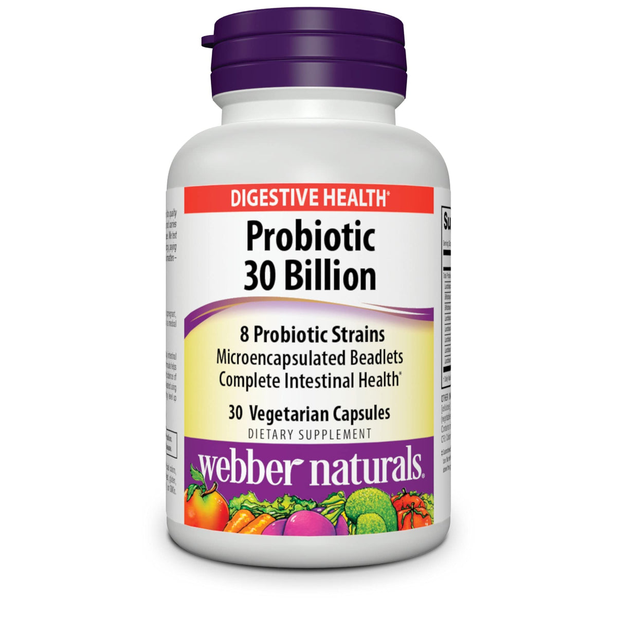 Webber Naturals High Potency 30 Billion CFU Probiotics, for Men, Women