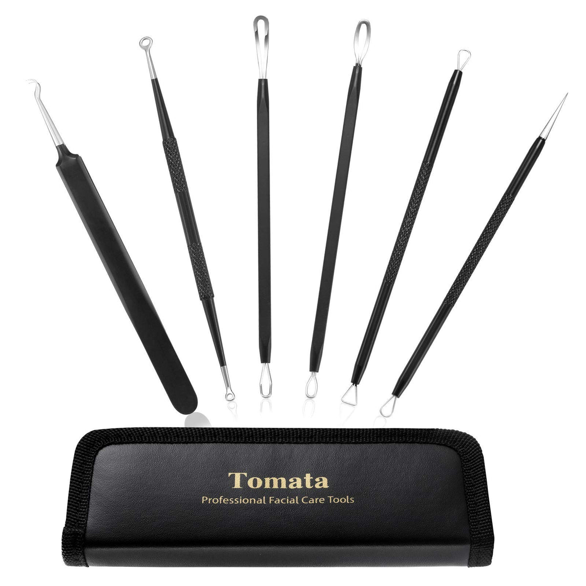 Blackhead Remover Pimple Popper Tool Kit - (6 Piece Kit) - Professiona