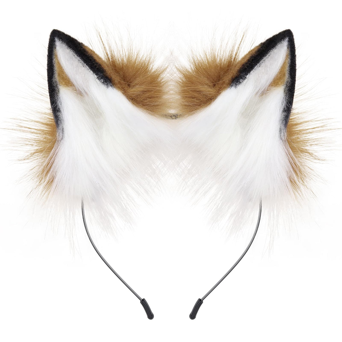 HAOAN Handmade Faux Fur Fox Wolf Ears Headband Halloween Christmas Cos