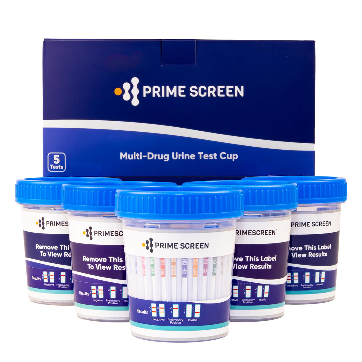 [5 pack] Prime Screen 14 Panel Urine Drug Test Cup - Instant Testing M