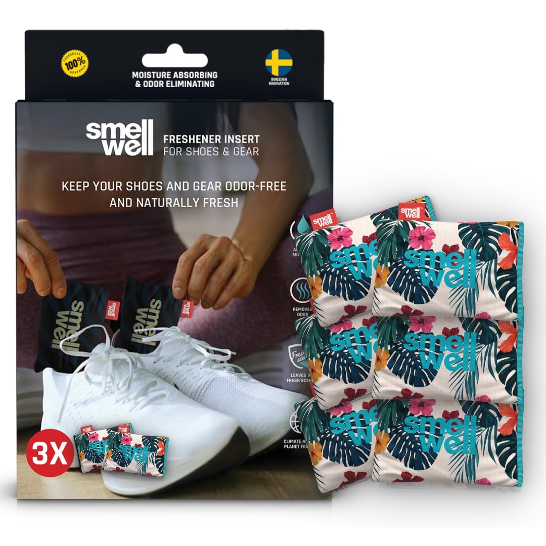 SmellWell - 3-Pack Scented Shoe Deodorizer Inserts - Odor Eliminators