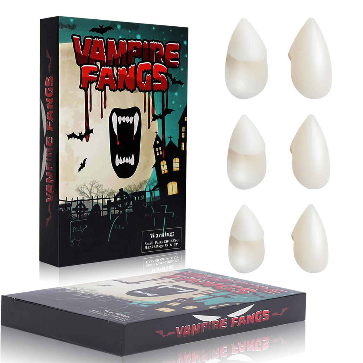 YVELINES Vampire Teeth Fangs, Vampire Fangs for Adults, Halloween Real