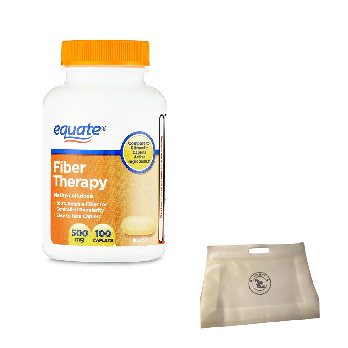 AMCIENT Equate Fiber Therapy Methylcellulose Fiber Caplets 500 mg 100