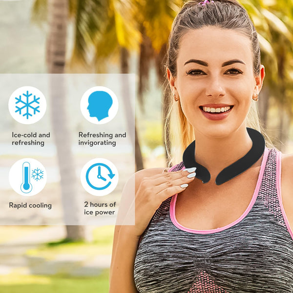 Neck Cooling Tube,Neck Cooling Wraps,Reusable Ice Neck Ring Wearable B ...