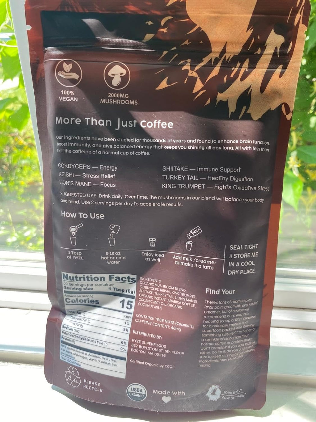 YEGE Mushroom Coffee,180g, 30 Servings — kate-minimalist