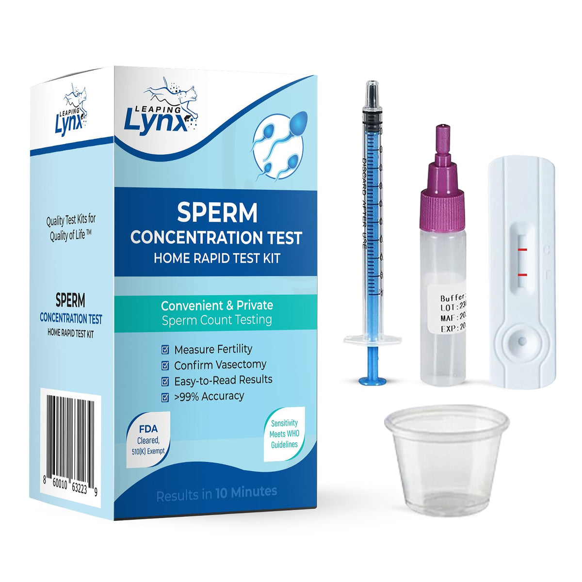 Sperm Test Kit for Men - Easy Male Fertility Test Results in Minutes,