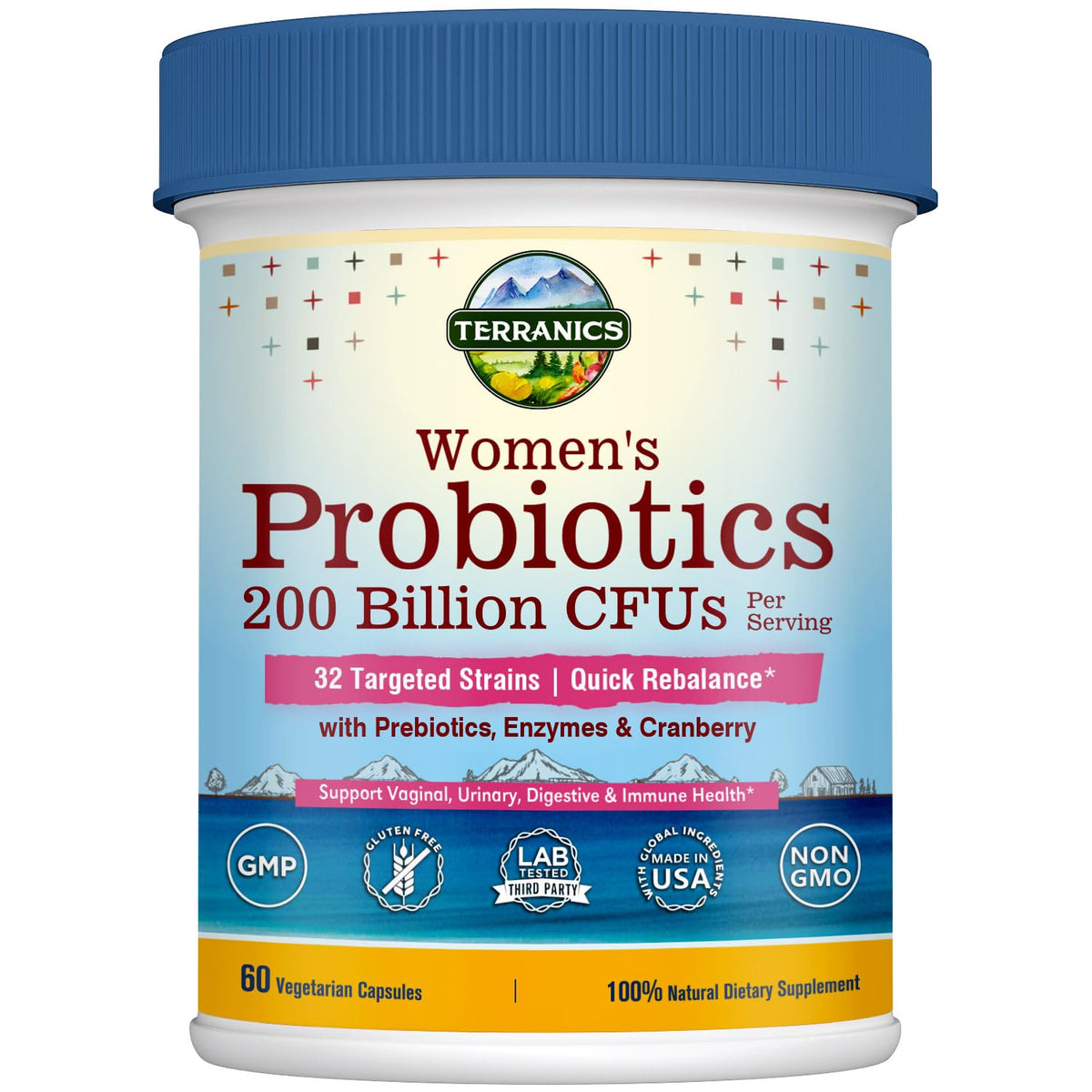 Terranics Daily Probiotics for Women, 200 Billion 32 Strains Womens Pr