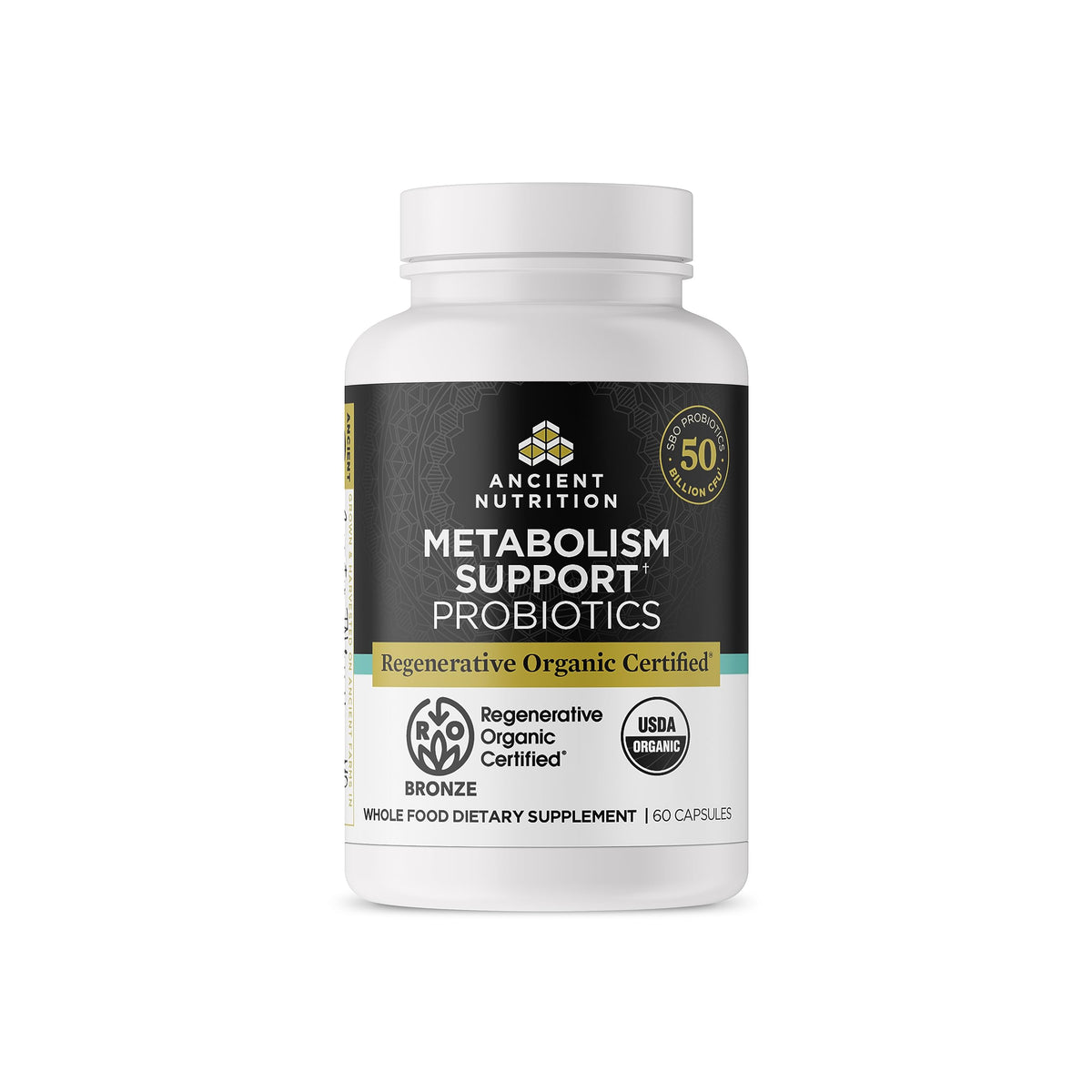 Ancient Nutrition Regenerative Organic Certified Probiotics for Metabo