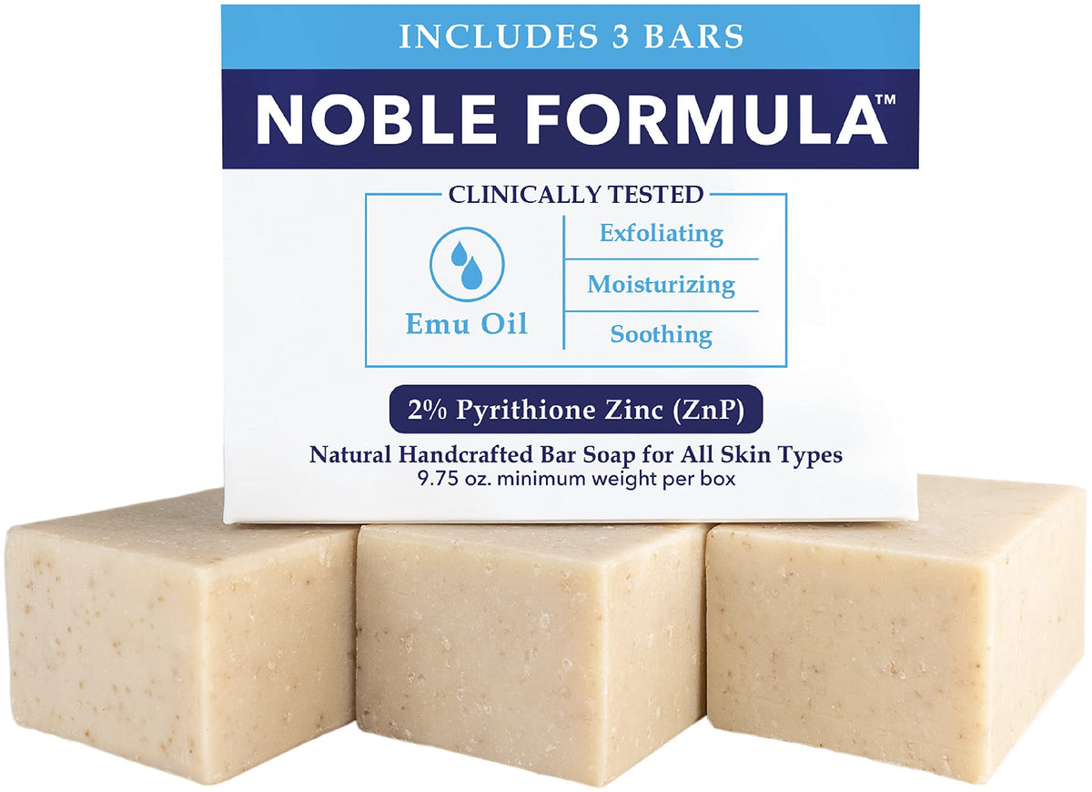 Noble Formula 2% Pyrithione Zinc (ZnP) Emu Oil Bar Soap, Especially Fo
