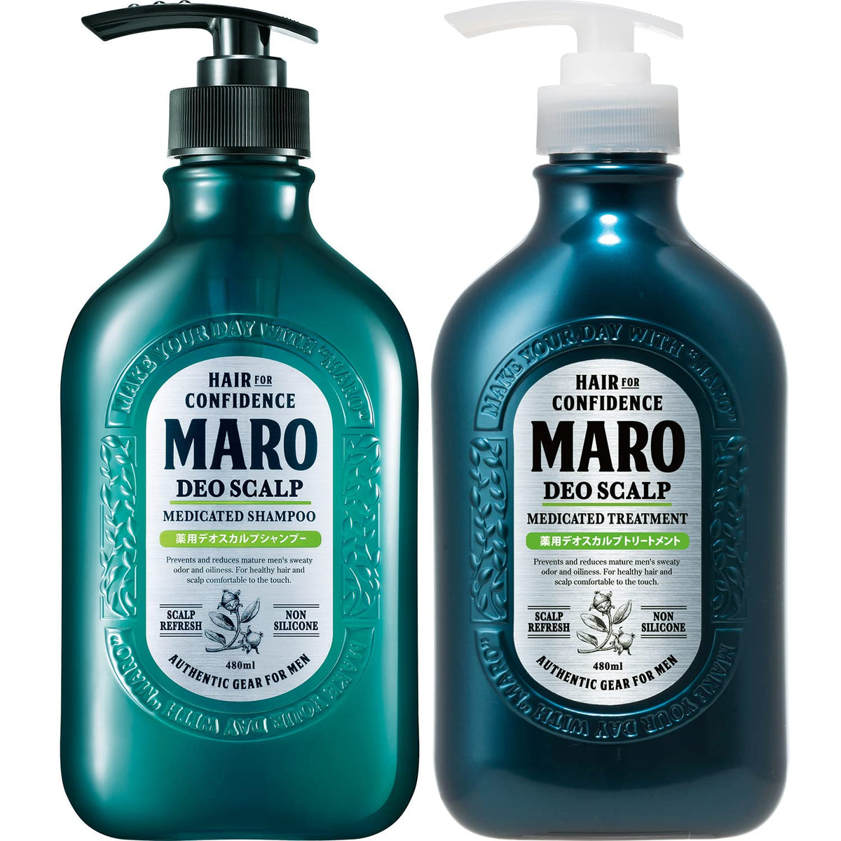 MARO Shampoo & Treatment Medicinal Deo-Scalp [Green Mint Scent] Set 48